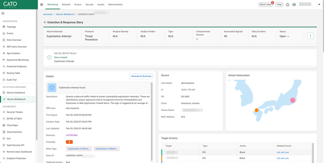 【Cato Networks】XDR Stories DashboardとStories Workbench｜技術ブログ｜C&S ...
